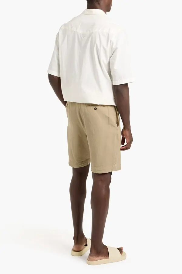 Officine Générale Lyocell, Linen, And Cotton Drawstring Shorts