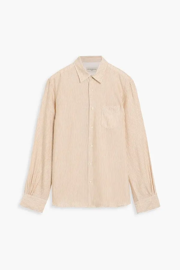 Officine Générale Striped Lyocell Oxford Shirt