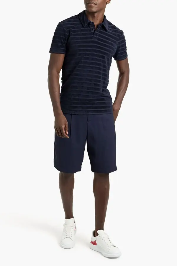 Orlebar Brown Doran Striped Cottonterry Polo Shirt