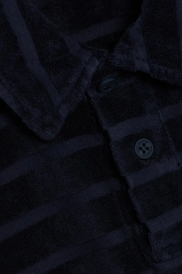 Orlebar Brown Doran Striped Cottonterry Polo Shirt