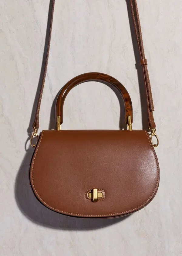 ME+EM Structured Saddle Bag With Top Handle