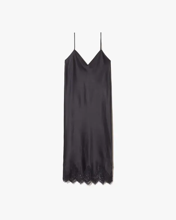 NILI LOTAN Seve Silk Lace Dress - Black