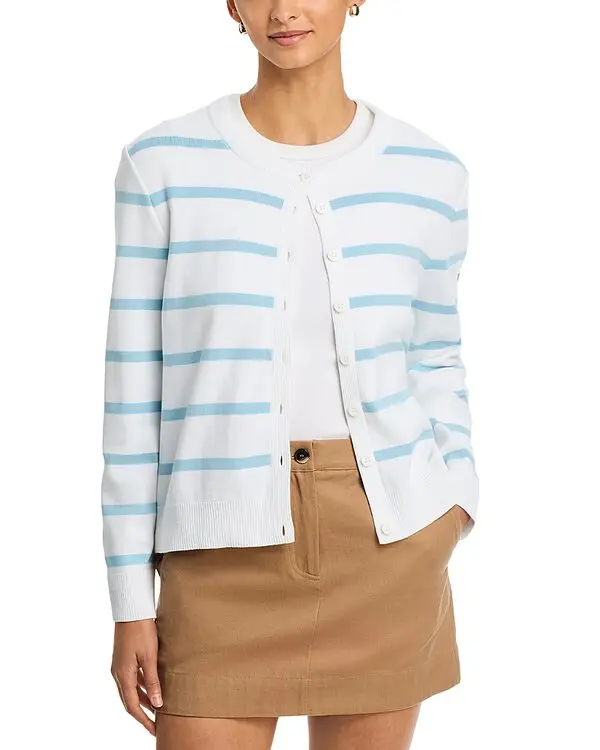 Saint James Perpignan Striped Cotton Cardigan