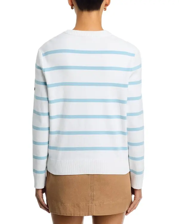 Saint James Perpignan Striped Cotton Cardigan