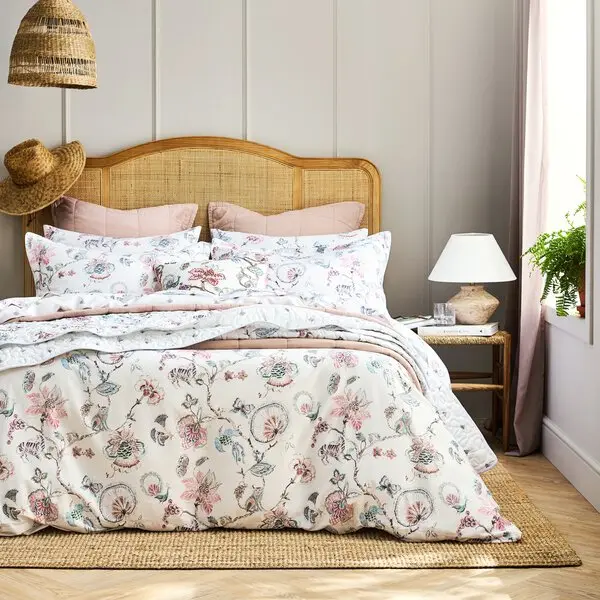 CHRISTY Tropical Floral Cotton Sateen Sheet Set, King Exclusive
