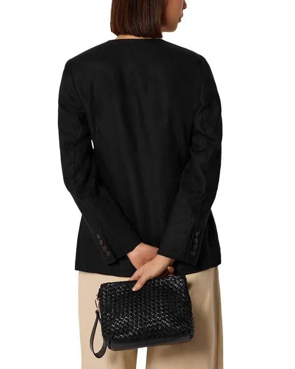 Whistles Linen Collarless Blazer