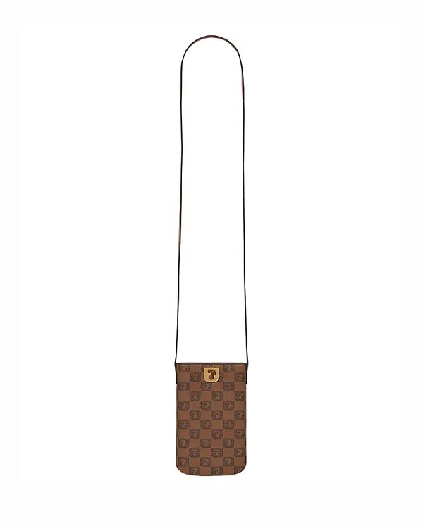 Gerard Darel Lady Monogram Phone Crossbody - Camel