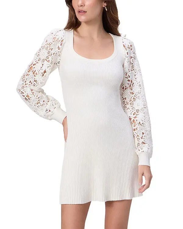 Paige Anne Mini Sweater Dress - Ivory