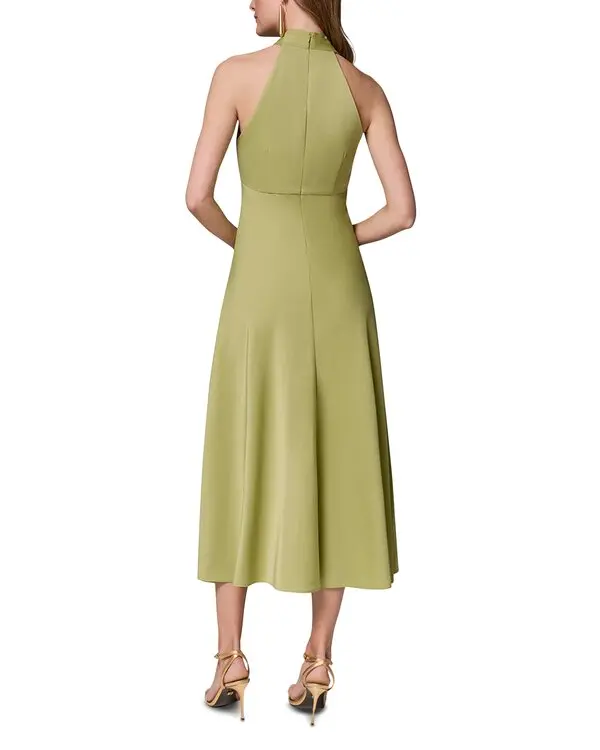 Donna Karan New York Sleeveless Satin Halterneck Midi Dress