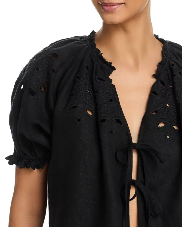 Rails Lizbeth Linen Top - Black