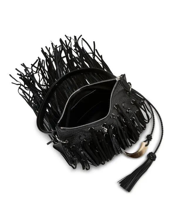 Alexander McQueen Manta Fringe Leather Clutch