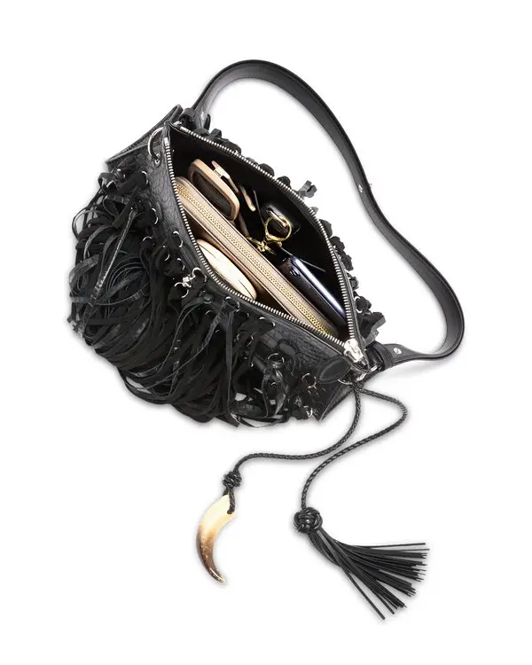 Alexander McQueen Manta Fringe Leather Clutch