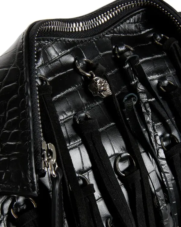 Alexander McQueen Manta Fringe Leather Clutch