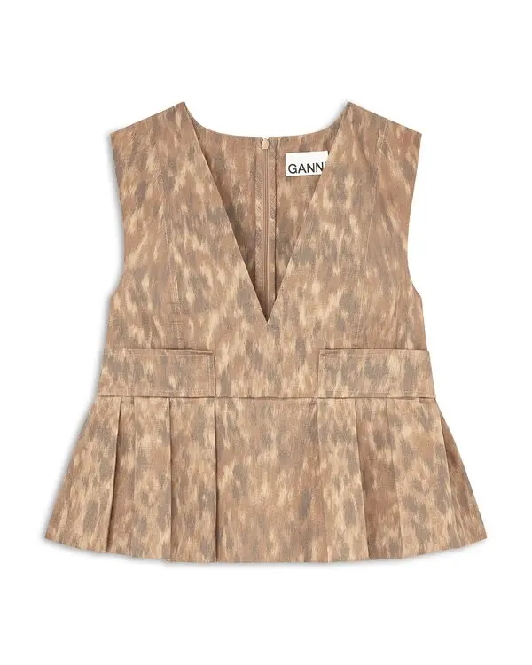 GANNI Printed Top