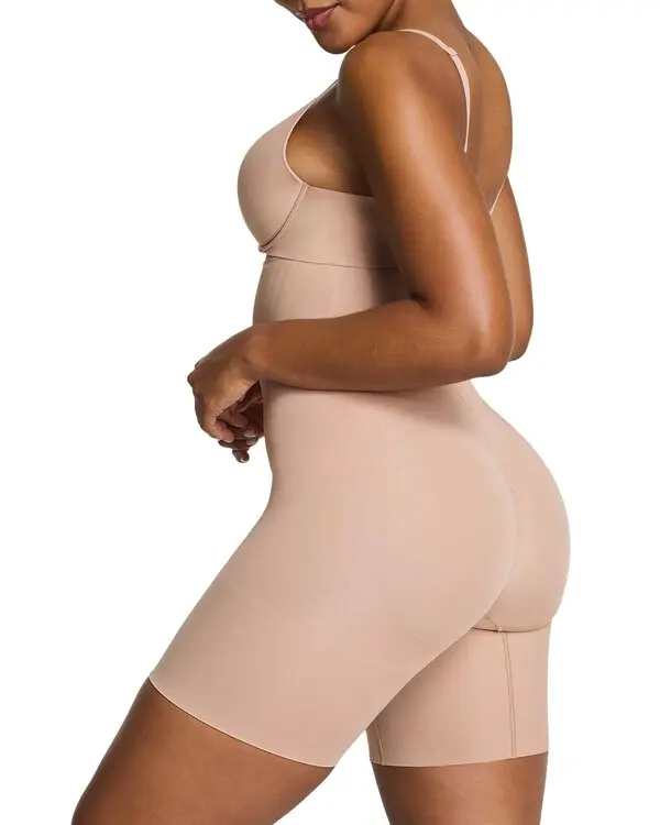 Spanx Sculpt Go Figure High Waisted Mid Thigh Shorts - Chai