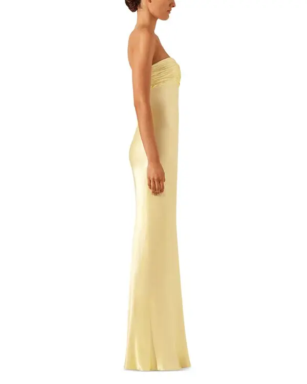 Shona Joy La Lune Strapless Maxi Dress - Lemon