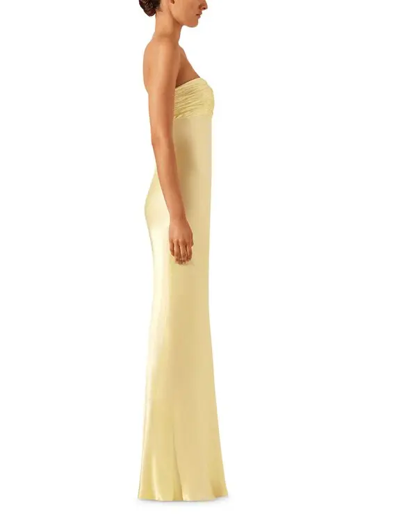 Shona Joy La Lune Strapless Maxi Dress - Lemon