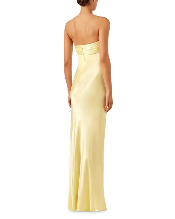 Shona Joy La Lune Strapless Maxi Dress - Lemon