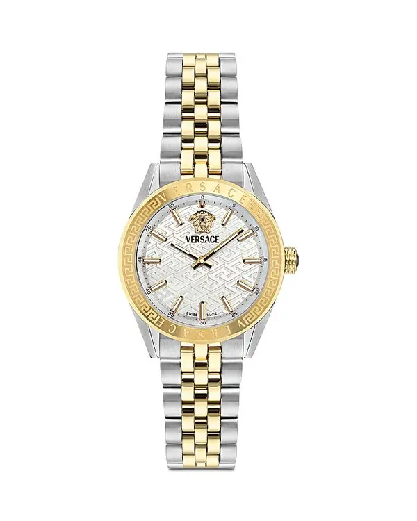 Versace V-code Bracelet Watch, 36mm - Two Tone