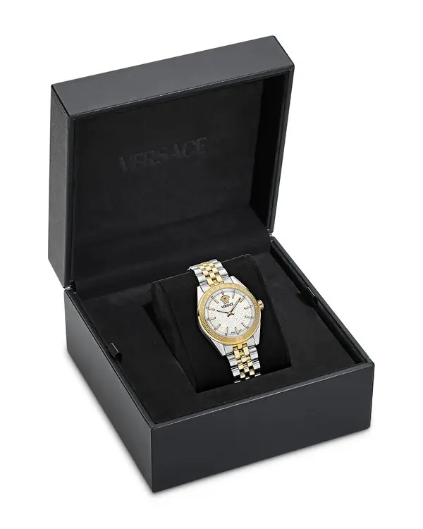 Versace V-code Bracelet Watch, 36mm - Two Tone