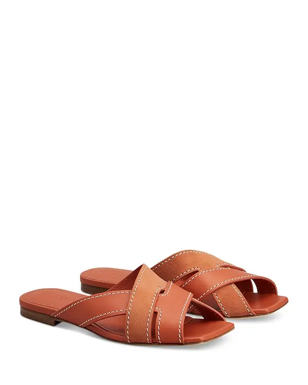 TOD'S Leather Sandals - Orange