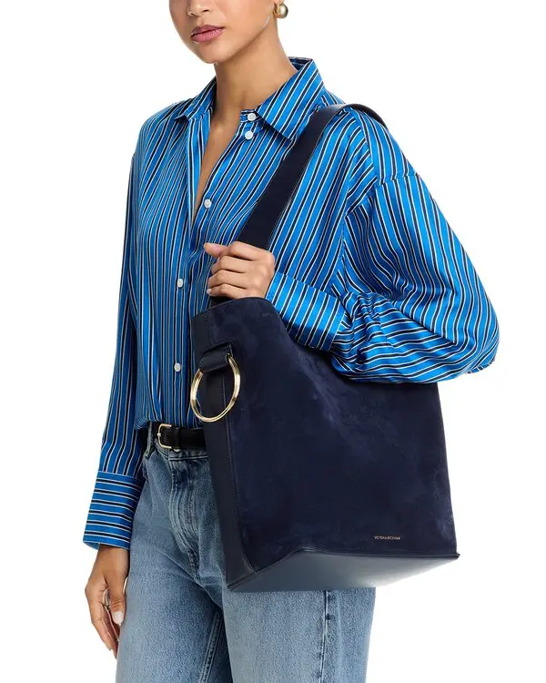 Victoria Beckham Dia Leather & Suede Bucket Bag