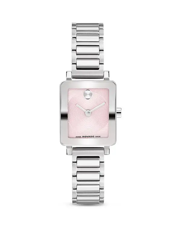Movado Mini Watch, 20mm X 23mm - Pink Dial
