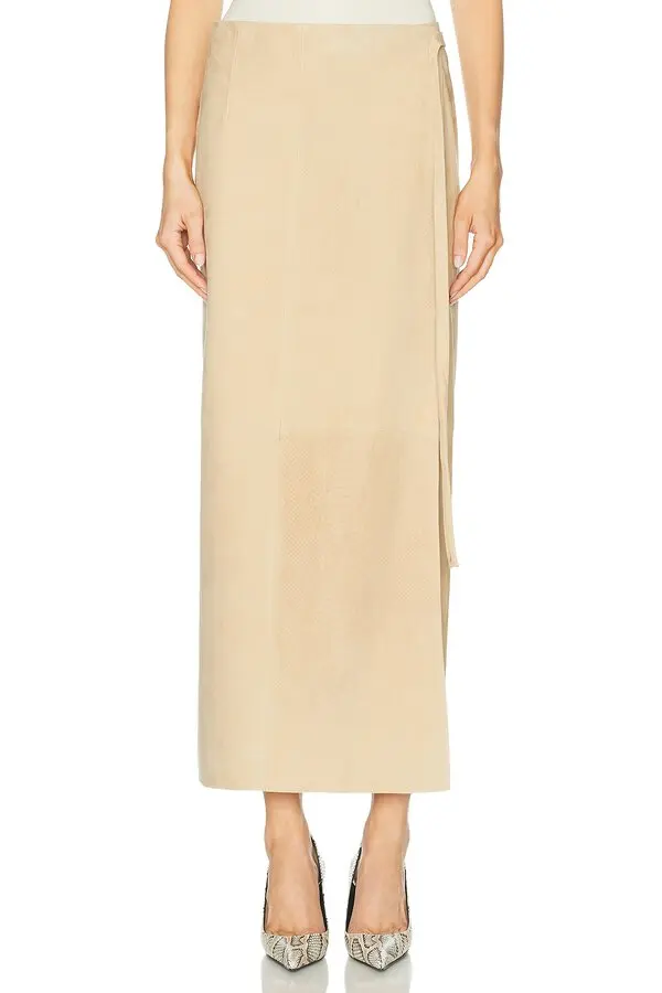 Nour Hammour Wrap Skirt - Vanilla Snake