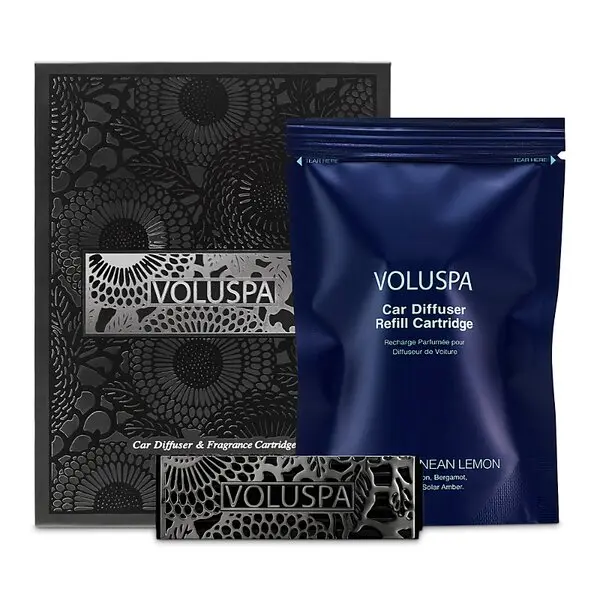 Voluspa Mediterranean Lemon Car Diffuser Starter Kit - No Color