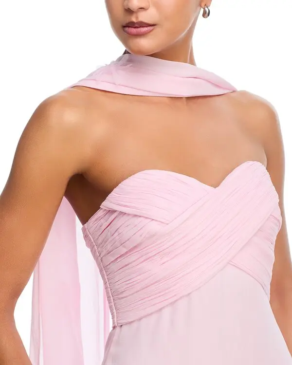 SELF-PORTRAIT Georgette Scarf Maxi Dress