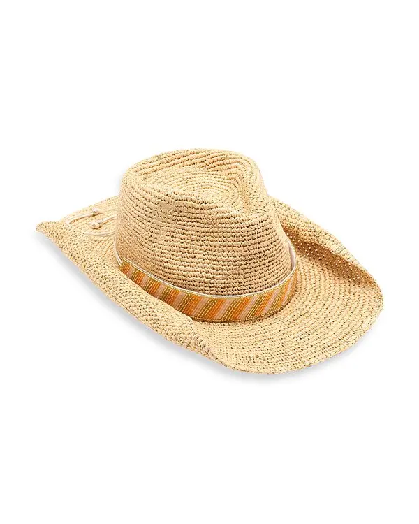 PHYSICIAN ENDORSED Melanie Woven Cowboy Hat - Natural