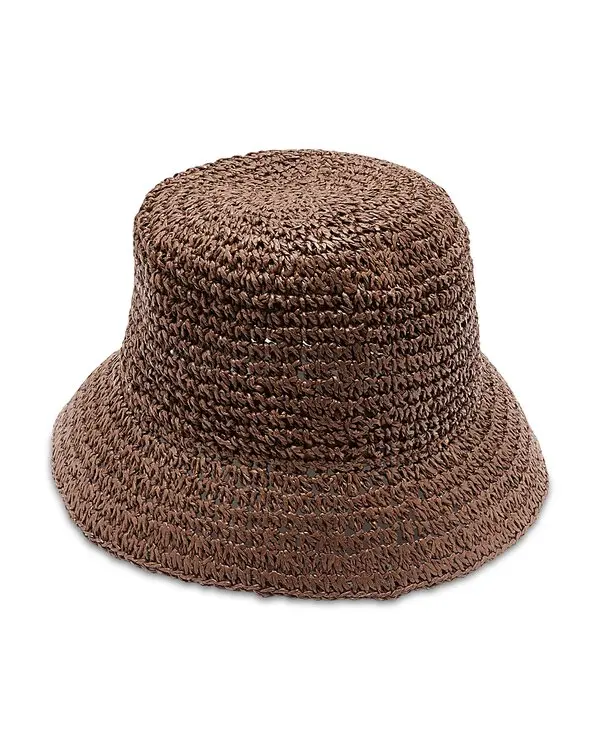 PHYSICIAN ENDORSED Autumn Straw Bucket Hat - Brown
