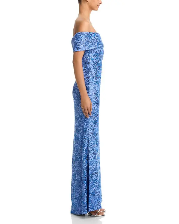 eliza j long dress Eliza J One-Shoulder Scuba Gown, Green / 4