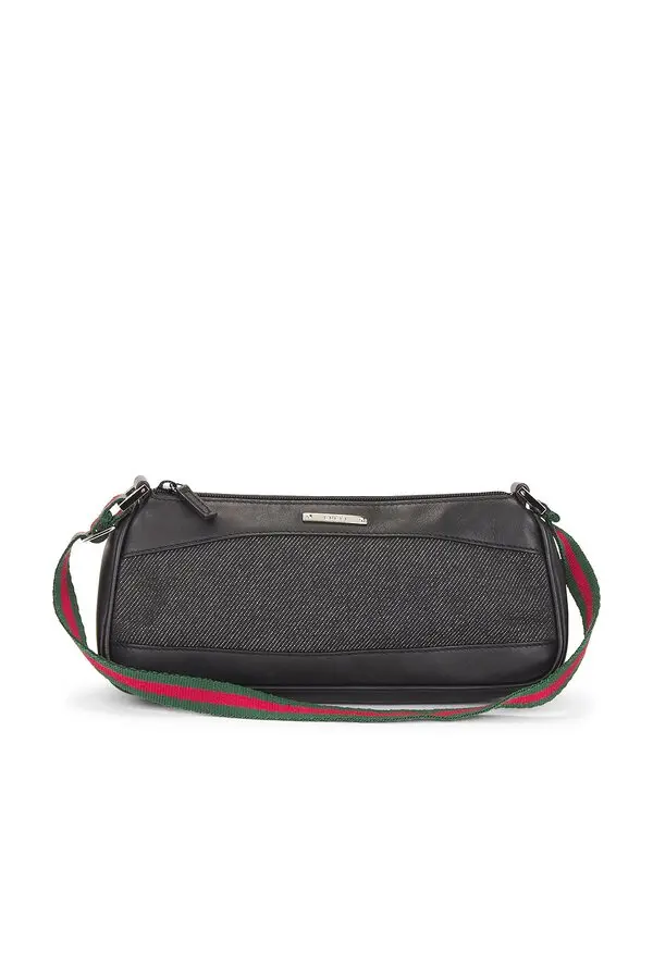 Gucci Denim Pochette Shoulder Bag - Black