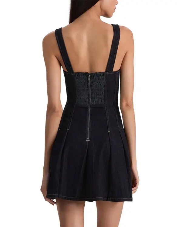 Alice + Olivia Hollis Flared Denim Dress