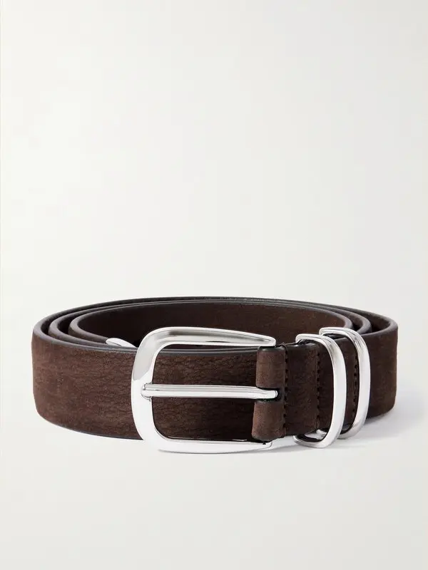 Anderson's Suede Belt - Brown