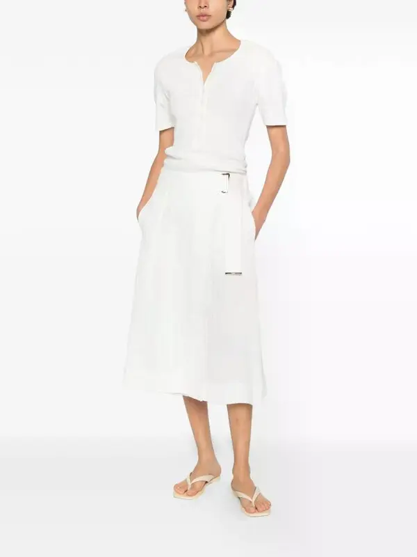 Herno Textured Belted Midi Skirt