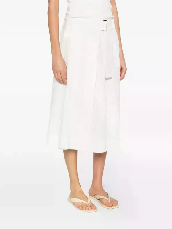 Herno Textured Belted Midi Skirt
