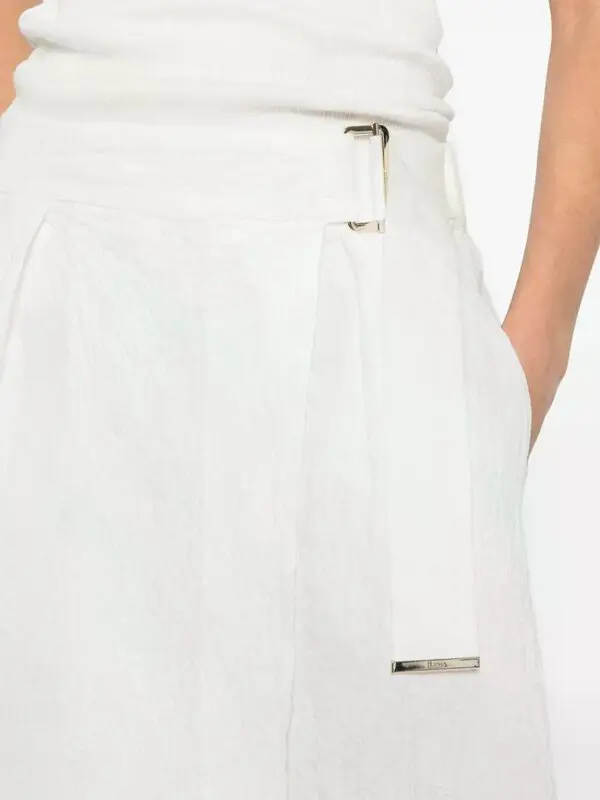 Herno Textured Belted Midi Skirt