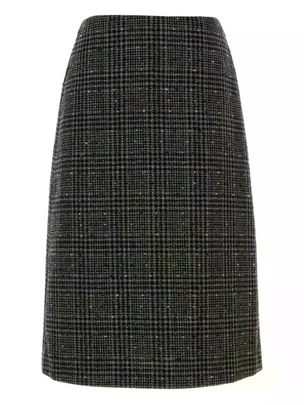Fendi Check-pattern Midi Skirt
