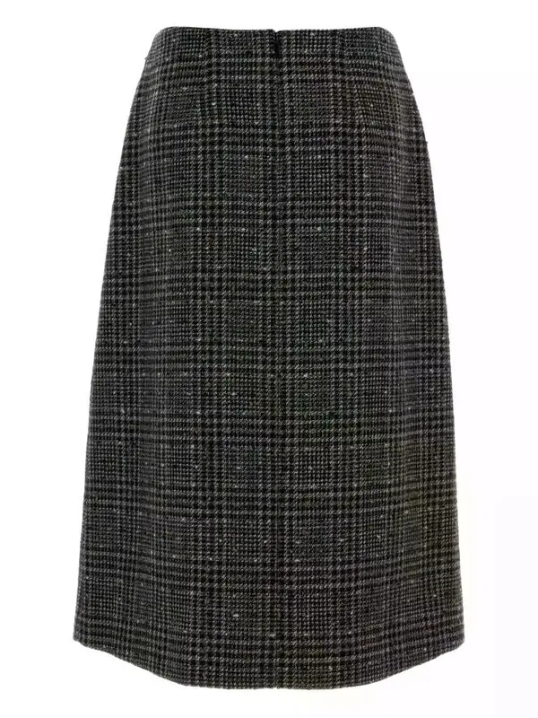 Fendi Check-pattern Midi Skirt