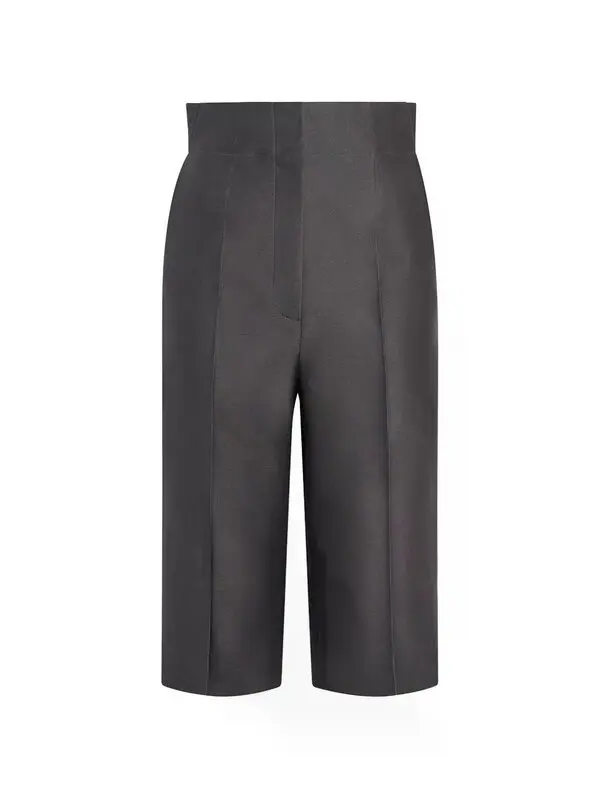 Khaite Raelle Tailored Cady Shorts - Grey
