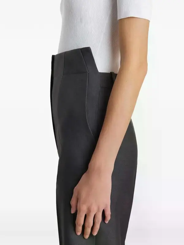 Khaite Raelle Tailored Cady Shorts - Grey