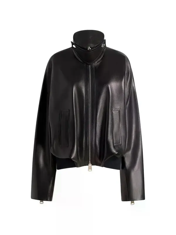 Khaite Hammett Nappa Leather Bomber Jacket
