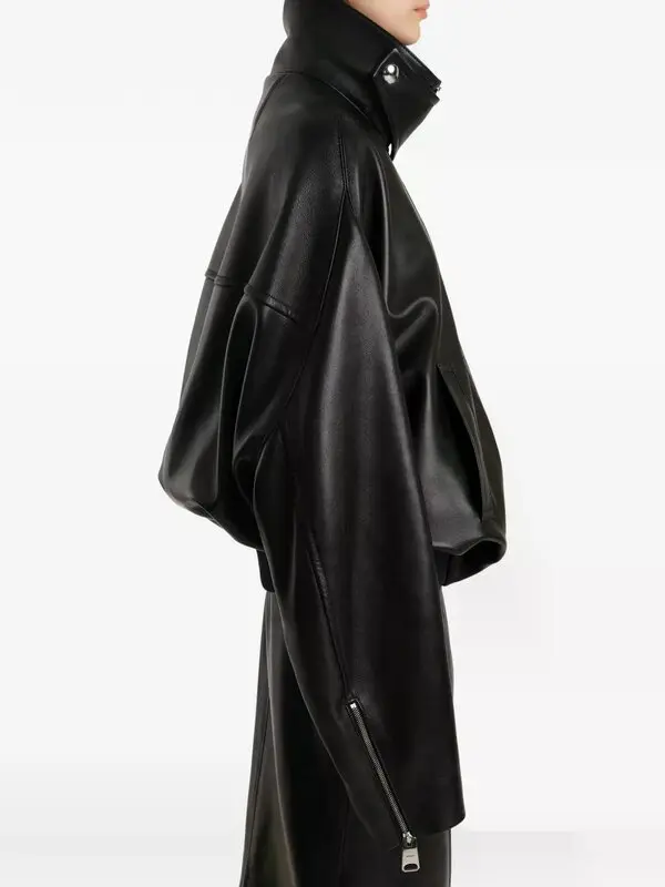 Khaite Hammett Nappa Leather Bomber Jacket
