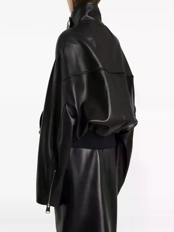 Khaite Hammett Nappa Leather Bomber Jacket