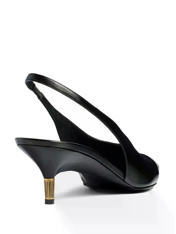 Khaite Bella Low Slingback Pumps - Black