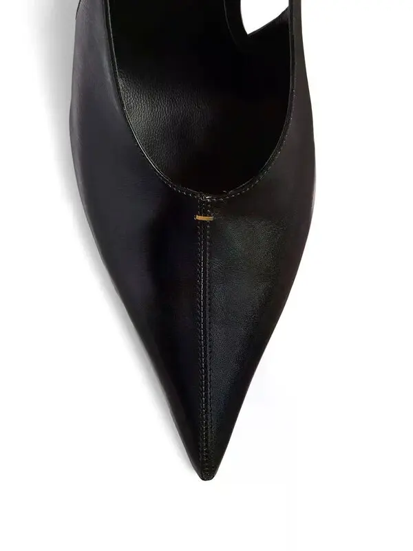 Khaite Bella Low Slingback Pumps - Black