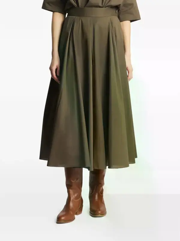 FAY Pleated A-line Midi Skirt