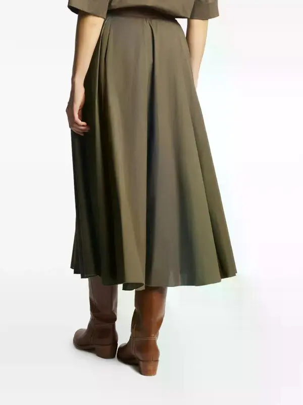 FAY Pleated A-line Midi Skirt